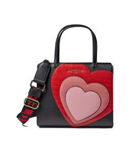 karl lagerfeld paris maybelle satchel black/apple red processing processing