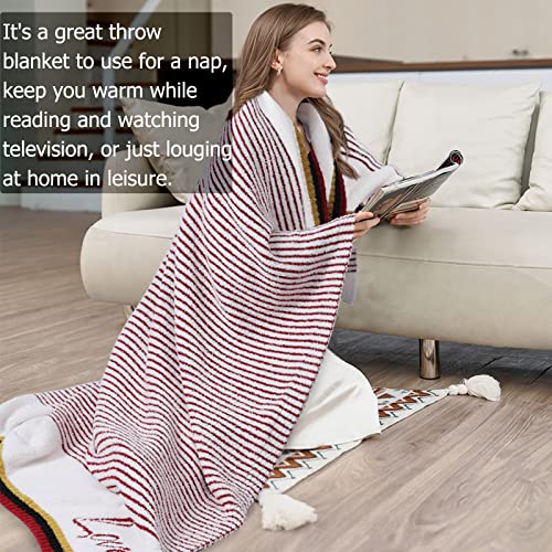 Gift for Mom Knit Blanket from Daughter Son Soft Throw Blankets for Women Love You Birthday Mom Gifts Wife Her Grandma Couch Bed Lightweight Warm (50"x60")