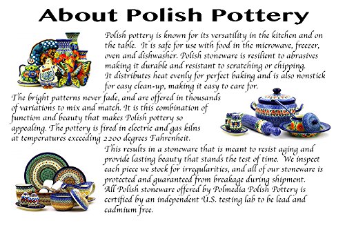 Polish Pottery Salt and Pepper 3-Piece Set made by Ceramika Artystyczna (Bee Happy Theme) Signature UNIKAT + Certificate of Authenticity