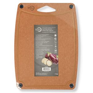 Mercer Culinary Composite Cutting Board-17.25" X 11.75",W/SIL Feet/Channel, Small, Tan