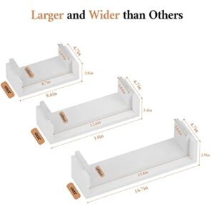 SRIWATANA U Shelves Wall Mounted Set of 3 and Large Floating Shelves Set of 3 （Contains 2 Items）