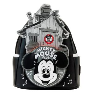 loungefly disney100 mickey mouse club double strap shoulder bag