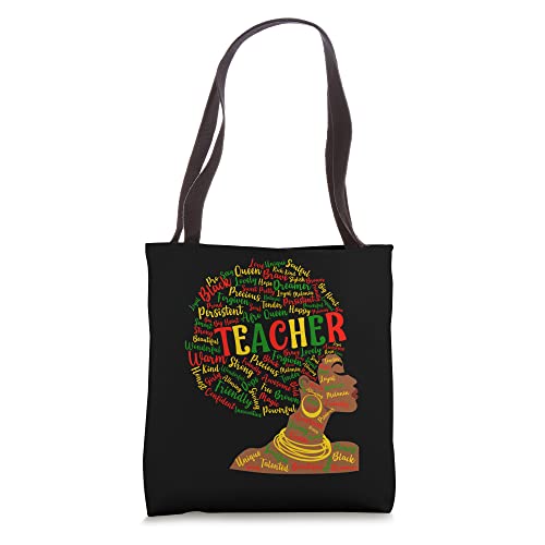 Black Smart Teacher Woman Pride Black History Month Tote Bag