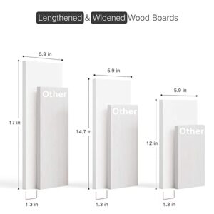 SRIWATANA U Shelves Wall Mounted Set of 3 and Large Floating Shelves Set of 3 （Contains 2 Items）