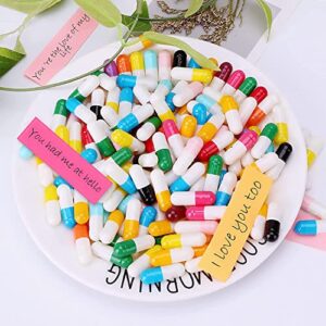 Capsule Message Pills in Bottle, 110PCS Cute Love Pills Birthday Christmas Anniversary Valentine Day Long Distance Relationships Gifts for Wife Girlfriend Boyfriend Mom Friend Husband