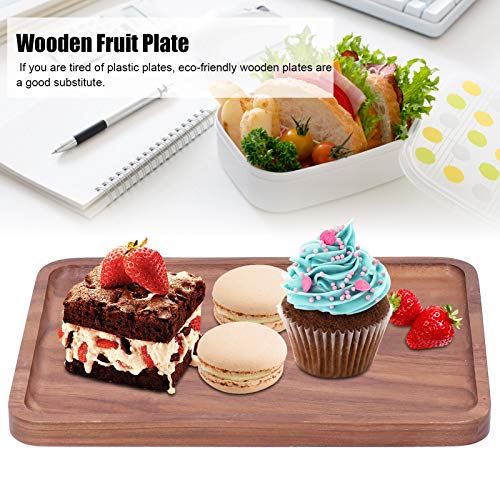 Wooden Cutting Board, Super Thick Walnut Cutting Board Set Square Decorative Fruit Tray Wooden, for Kitchen Vegetables and Fruits(25 * 17 * 1.5)