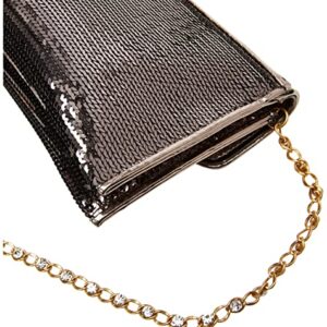 GUESS US Virtual Sequin Fold-Over Clutch