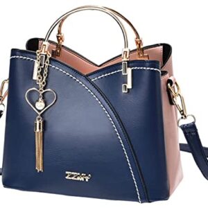 Fashion Purses and Handbags for Women PU Leather Crossbody Bags Ladies Tote Bags Shoulder Bag Handbags Darkblue