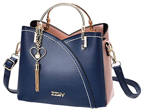 Fashion Purses and Handbags for Women PU Leather Crossbody Bags Ladies Tote Bags Shoulder Bag Handbags Darkblue