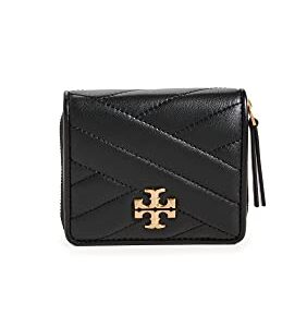 Tory Burch Women's Kira Chevron Bi-Fold Wallet, Black, One Size