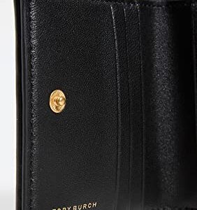 Tory Burch Women's Kira Chevron Bi-Fold Wallet, Black, One Size