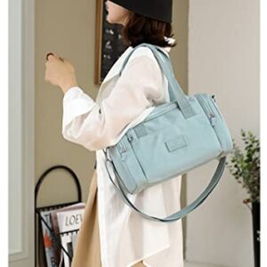 Women's Crossbody Satchel Bag Canvas Tote Bag Small Satchel Bag Round Nylon Purse Shoulder Bag Hobo Bag Chic