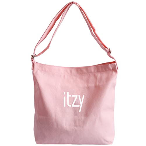 Kpop ITZY Merchandise Canvas Shoulder Bag, Hobo Crossbody Handbag Casual Tote