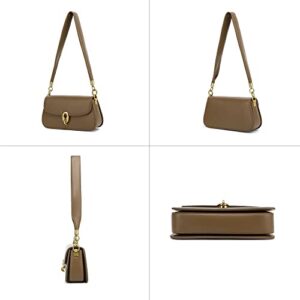 LL LOPPOP Small Stylish Designer Purses Crossbody Bags, Mini Shoulder Bag for Women Brown 203704