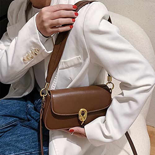 LL LOPPOP Small Stylish Designer Purses Crossbody Bags, Mini Shoulder Bag for Women Brown 203704