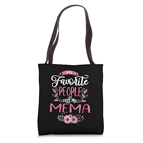 My Favorite People Call Me MeMa Grandma Gifts for Women Tote Bag