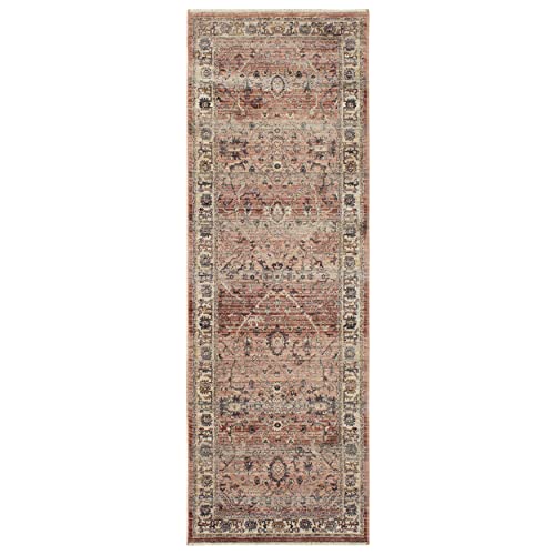 Mohawk Home Hertford Traditional Ornamental Beige 1' 11" x 8' Area Rug Perfect for Living Room, Dining Room, Office