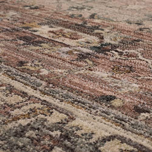 Mohawk Home Hertford Traditional Ornamental Beige 1' 11" x 8' Area Rug Perfect for Living Room, Dining Room, Office