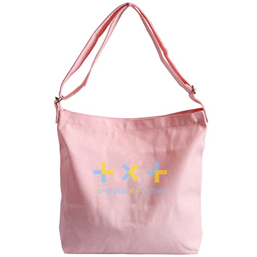 Kpop TXT Merchandise Canvas Shoulder Bag, Hobo Crossbody Handbag Casual Tote