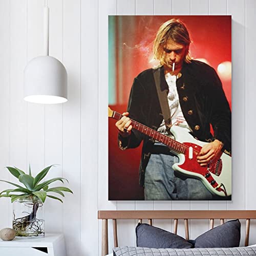 XDE Singer Poster Kurt Cobain Poster Poster Decorative Painting Canvas Wall Posters And Art Picture Print Modern Family Bedroom Decor Posters 12x18inch(30x45cm)