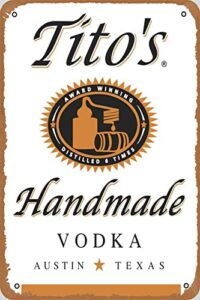 metal sign – titos vodka taster poster bar wall decor 8 x 12 inch