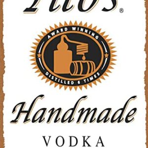 Metal sign - Titos Vodka Taster Poster Bar Wall Decor 8 X 12 Inch