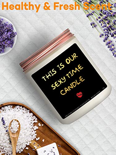 Naughty Candle Gifts- Sexy Time Candle, Anniversary, Wedding, Engagement Naughty Gifts for Him, Husband, Boyfriend, Fiancée, Men, Candle Gifts for Couples- Lavander Scented Candle