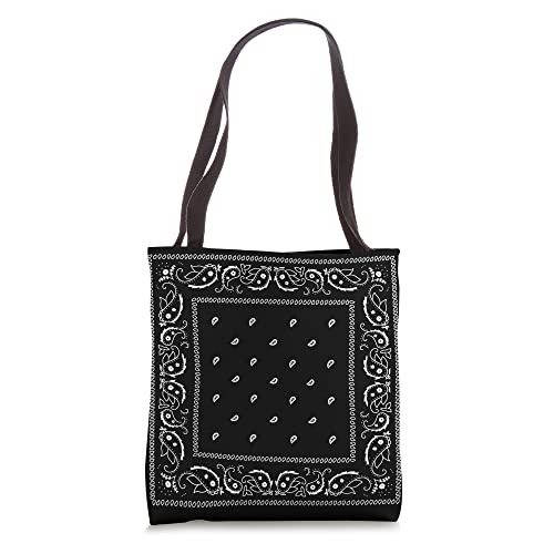 Black bandana design gangster hip hop street wear gangsta Tote Bag