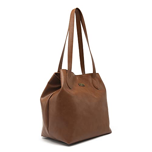 ESTALON Women Structured Shoulder Bag (Tan)