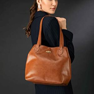 ESTALON Women Structured Shoulder Bag (Tan)