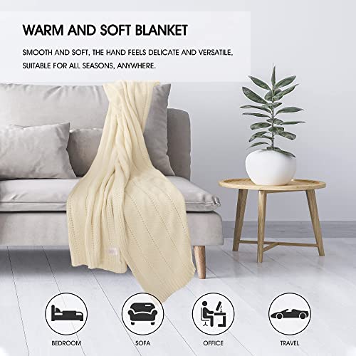 Vhorate Throw Blanket for Couch Sofa Bed Chair, Super Soft Cozy Living Room Knitted Blanket, Comfy Lightweight Warm All Seasons for Women Men and Kids, 60in x 80in