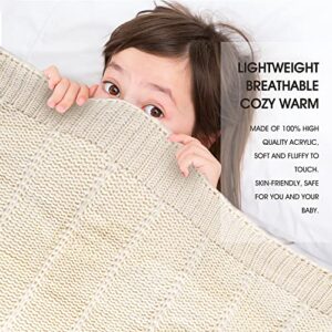 Vhorate Throw Blanket for Couch Sofa Bed Chair, Super Soft Cozy Living Room Knitted Blanket, Comfy Lightweight Warm All Seasons for Women Men and Kids, 60in x 80in