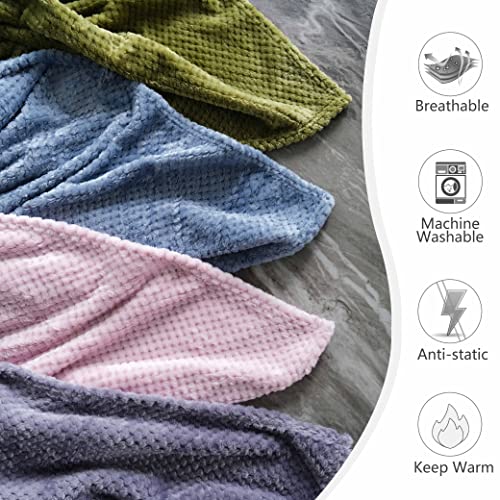 Tronssien Fleece Throw Blankets Super Soft Flannel Cozy Blankets Washable Lightweight Fuzzy Blanket for Couch Sofa Bed Office Throw Size Warm Plush Blankets for All Season (50'x 60')