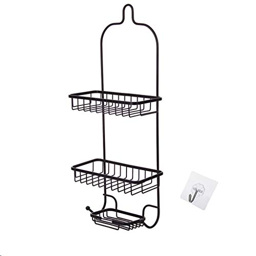 XJJZS Wall-Mounted Spice Rack Organizer for Cabinets, Sideboards, Kitchen Shelves, Bathroom Shelves (Color : Black)