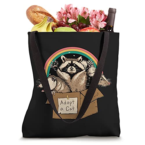 Adopt Forbidden Cats In Box Raccoon Skunks Possum Cat Lovers Tote Bag