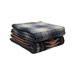 Pendleton Organic Cotton Throw Gift Packs Trail Ridge Navy One Size