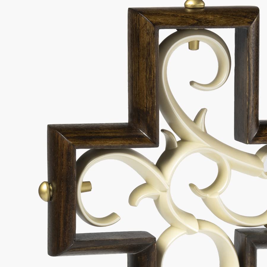 Stunning Umber Hardwood Wedding Unity Cross®; Unity Candle Unity Sand Alternative