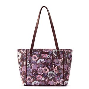 sakroots metro tote bag, cabernet in bloom