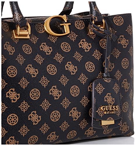 Guess G Vibe Girlfriend Satchel Mocha Logo, Mocha Logo