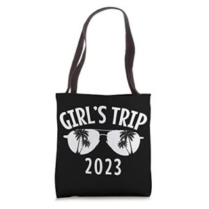 girls trip 2023 beach vacation outfit matching group tote bag