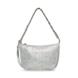 betsey johnson chain gang hobo shoulder bag, silver