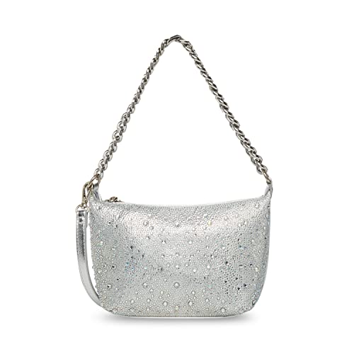 Betsey Johnson Chain Gang Hobo Shoulder Bag, Silver