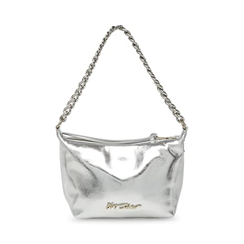 Betsey Johnson Chain Gang Hobo Shoulder Bag, Silver