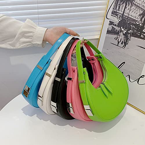 Women Hobo Bag Cute PU Leather Tote Bag Handbag Underarm Moon Shoulder Bag Party Wedding Evening Bag Clutch Purse