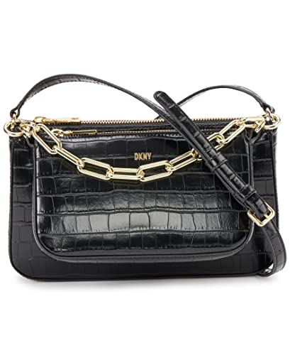 DKNY Lexi Double Crossbody, BLK/Gold