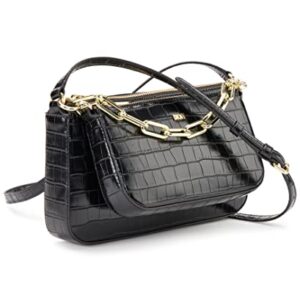 DKNY Lexi Double Crossbody, BLK/Gold