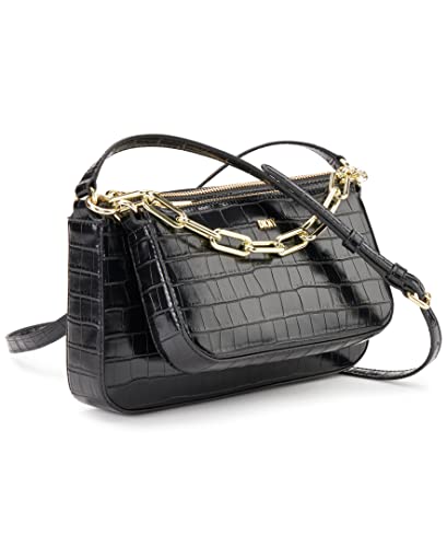 DKNY Lexi Double Crossbody, BLK/Gold