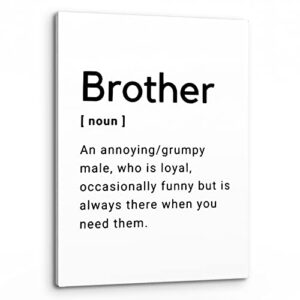 phamte brother quotes wall art,minimalist brother definition print framed canvas painting artwork home living room bedroom boys room office decor,brother birthday gifts (11x14inch)