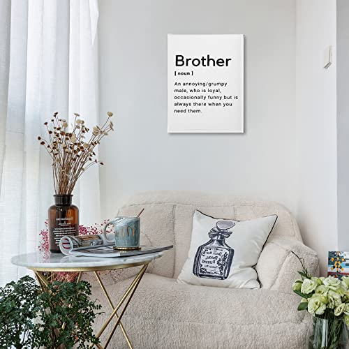 PHAMTE Brother Quotes Wall Art,Minimalist Brother Definition Print Framed Canvas Painting Artwork Home Living Room Bedroom Boys Room Office Decor,Brother Birthday Gifts (11x14Inch)