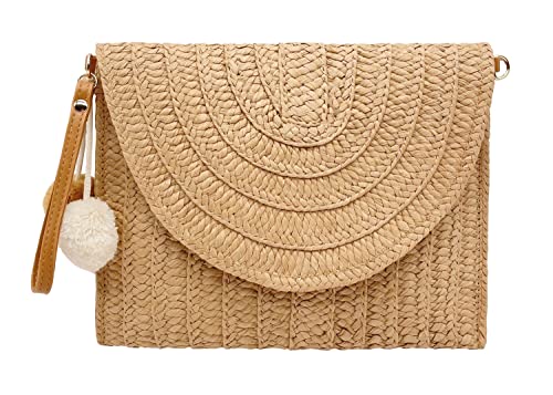 Straw Bags Handmade Crossbody Clutch Detachable Shoulder Strap Summer Beach Handbags